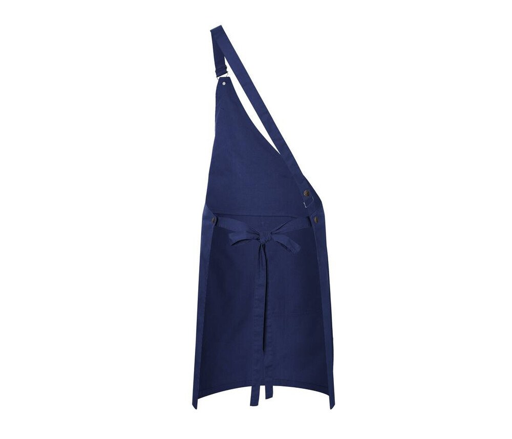 KARLOWSKY KYLS36 - ASYMMETRICAL BIB APRON CLASSIC WITH POCKET - Azul marino